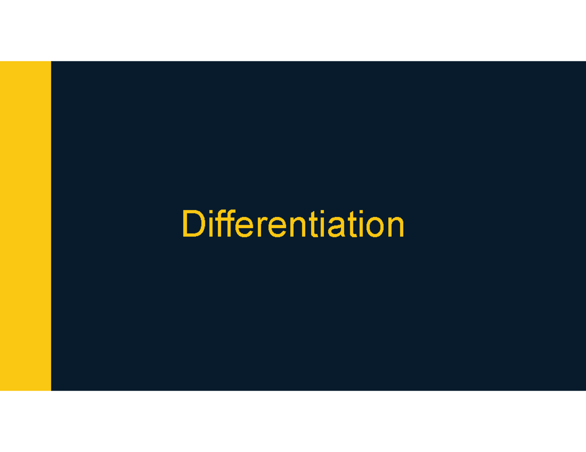 MATV101 Chapter 4 DIfferentiation - Differentiation ####### DIFFERENTIATION: The definition of ...