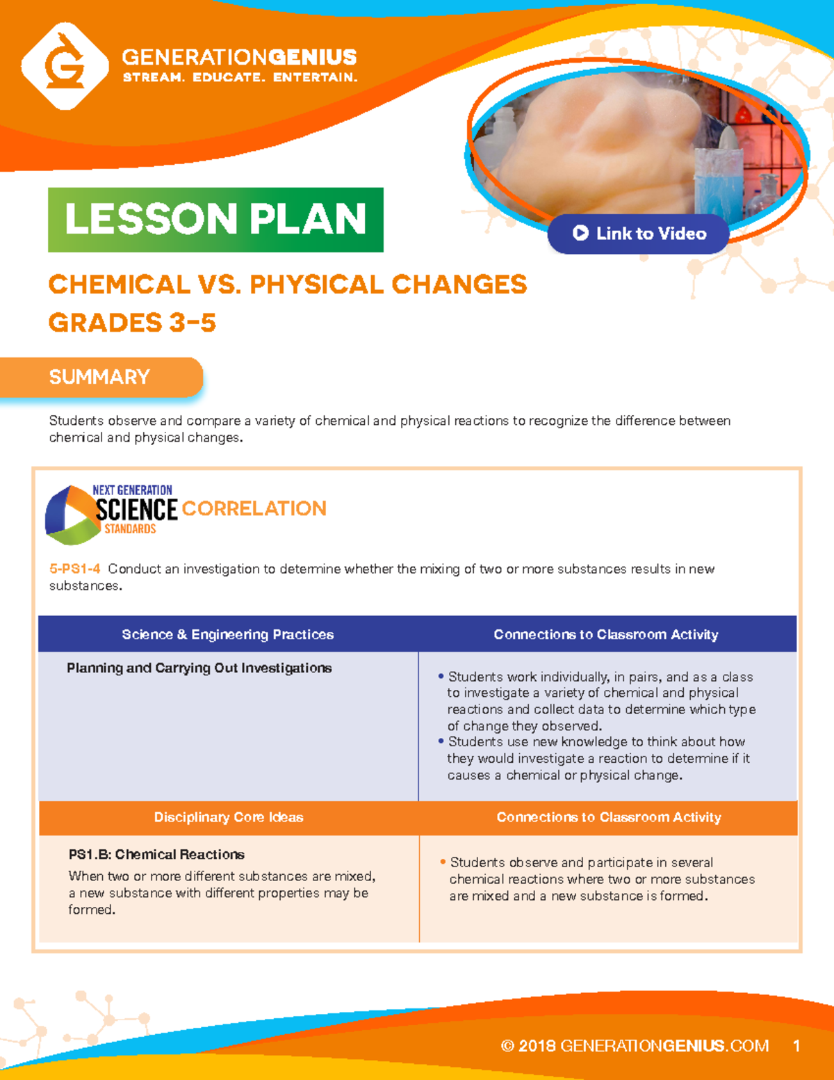 Chemical-vs-Physical-Changes-Lesson-Plan-GG - SUMMARY Students observe ...