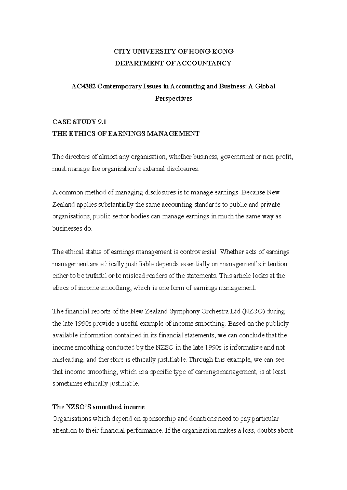 AC4382 2023-24 SB Group Case Assignment - CITY UNIVERSITY OF HONG KONG ...