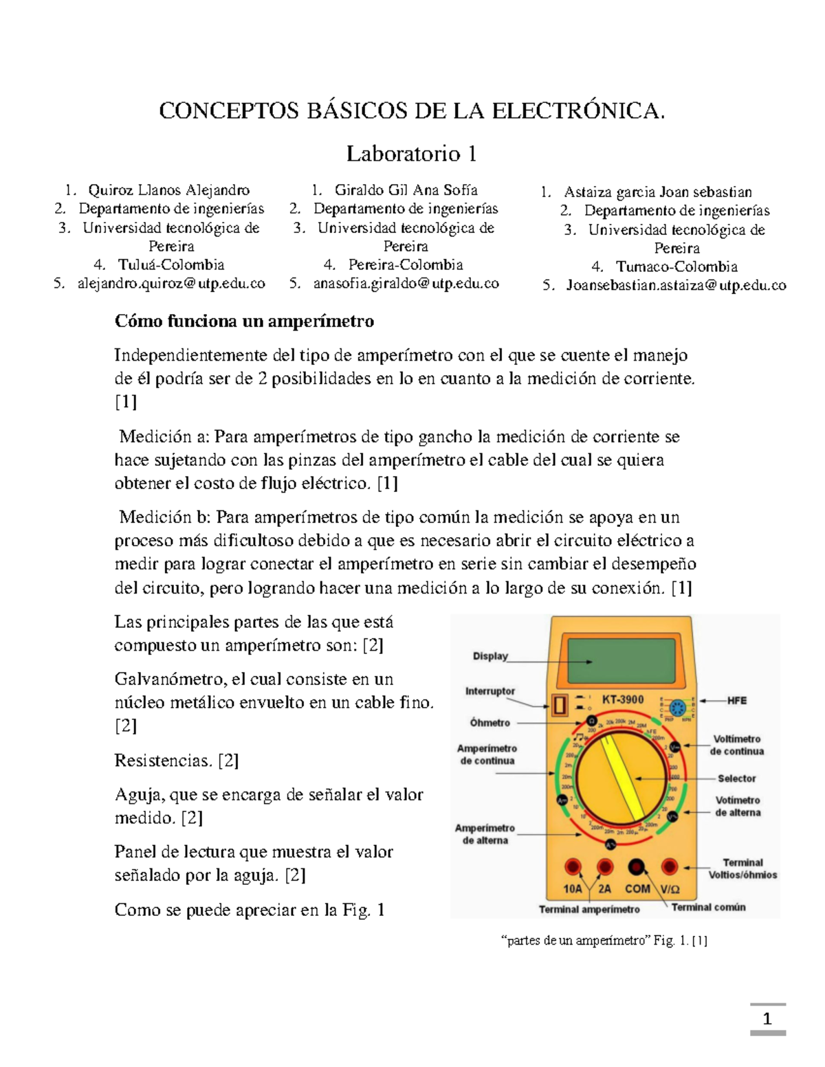 Conceptos Básicos de la Electrónica laboratorio - CONCEPTOS BÁSICOS DE ...