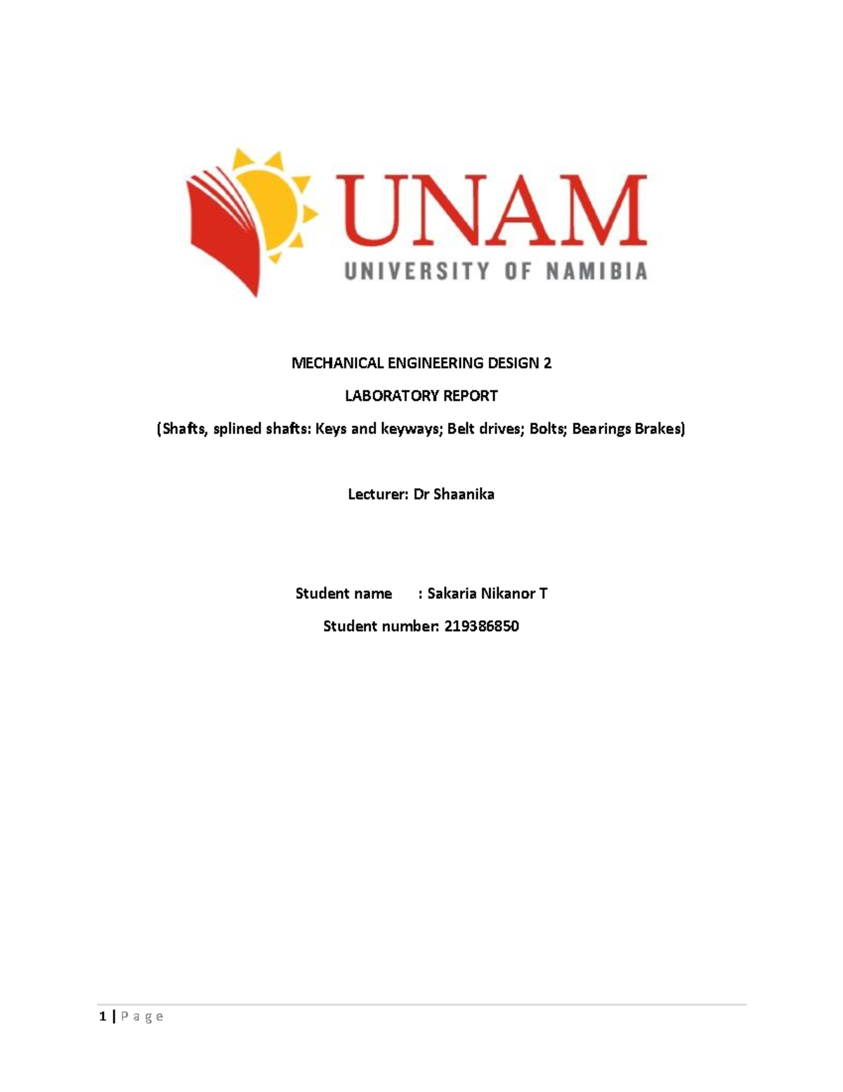 Mechanical Engineering Design 2 - MECHANICAL ENGINEERING DESIGN 2 ...