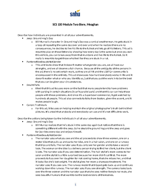 SCS 100 Module One Activity - I chose the Jeep ad because I love Bill ...