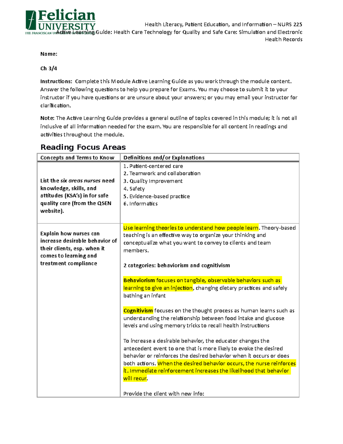 Active Learning guide Module 2 - Active Learning Guide: Health Care ...