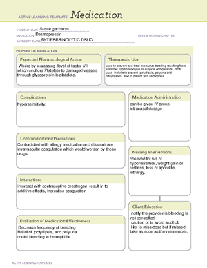 Clozapine Drug Card pharm - ####### ACTIVE LEARNING TEMPLATES ...