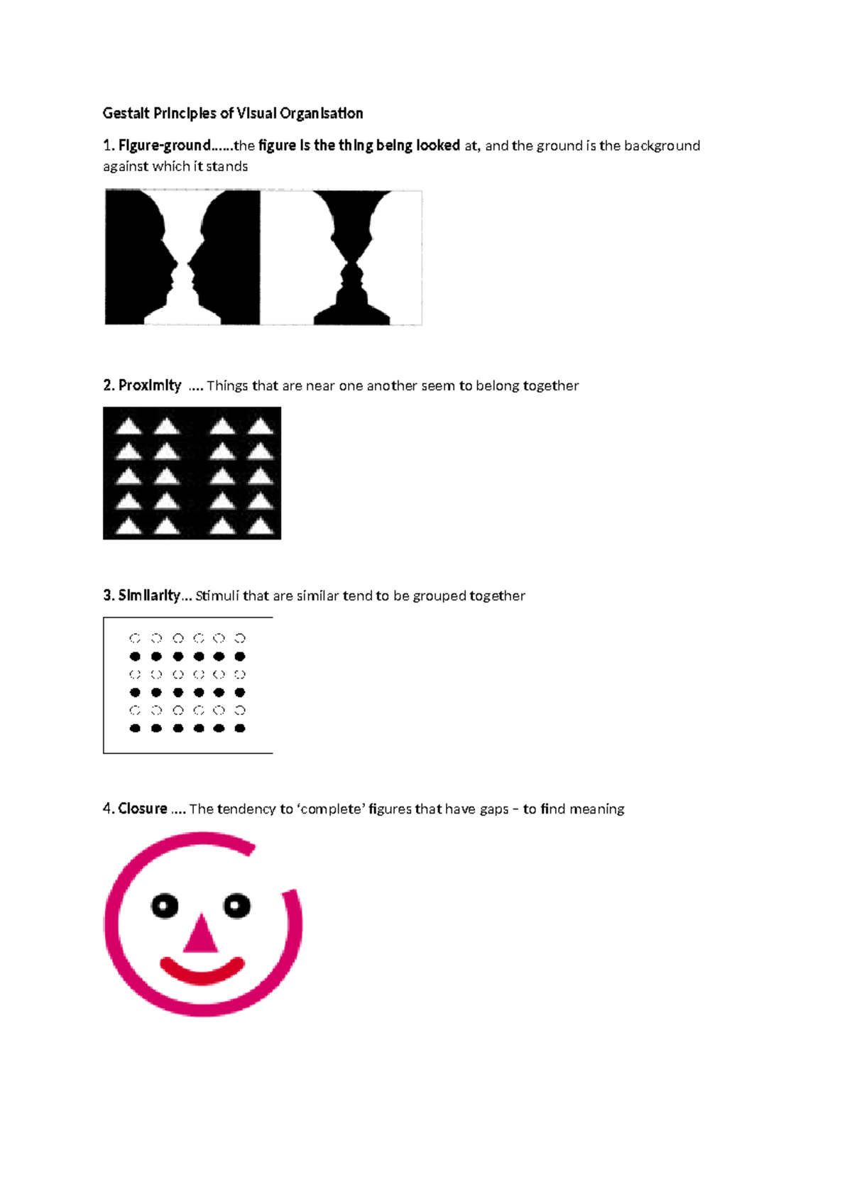 Lecture 6 - Gestalt Principles of Visual Organisation - SPVV101 ...