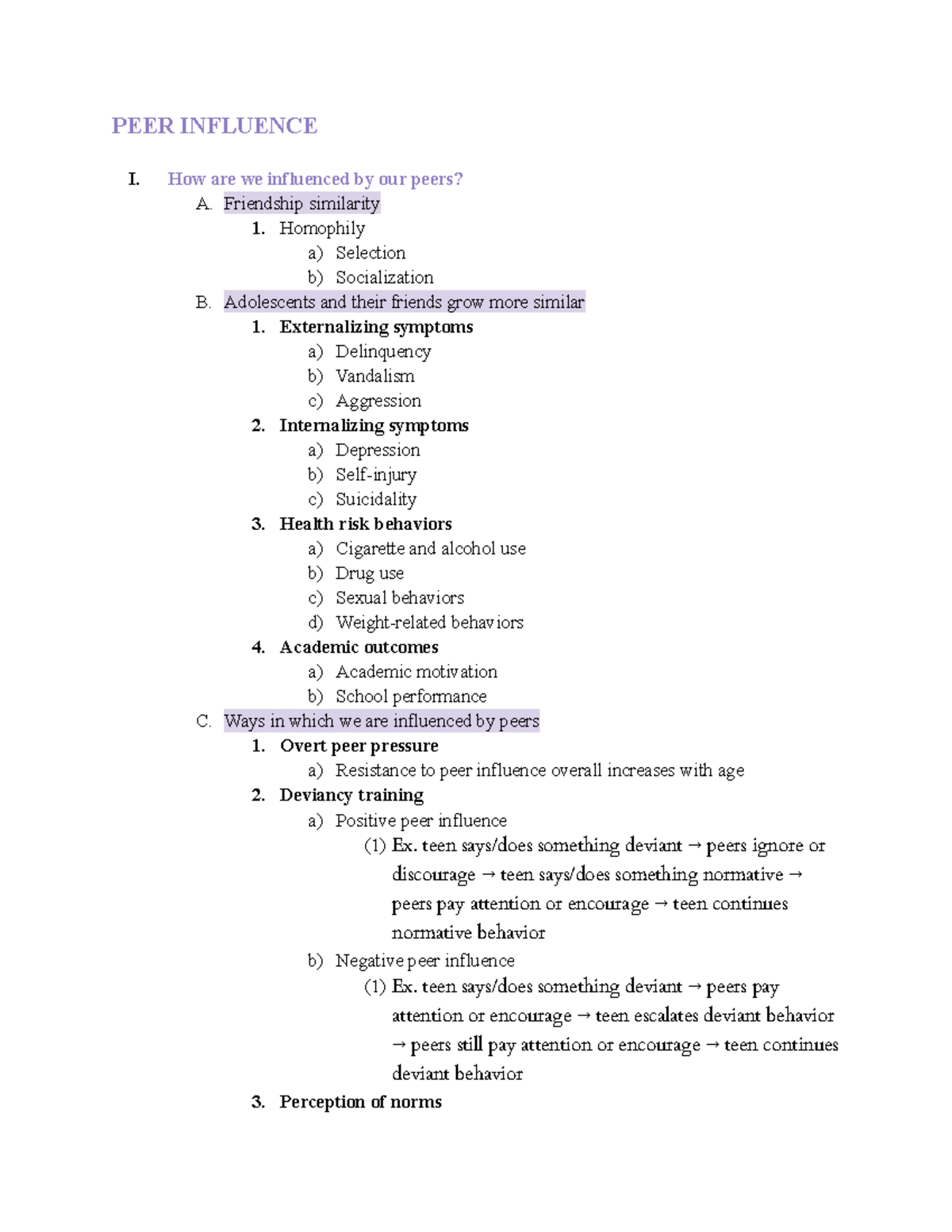 Peer Influence - Dr. Li's class. Fall 2022 semester - PEER INFLUENCE I ...