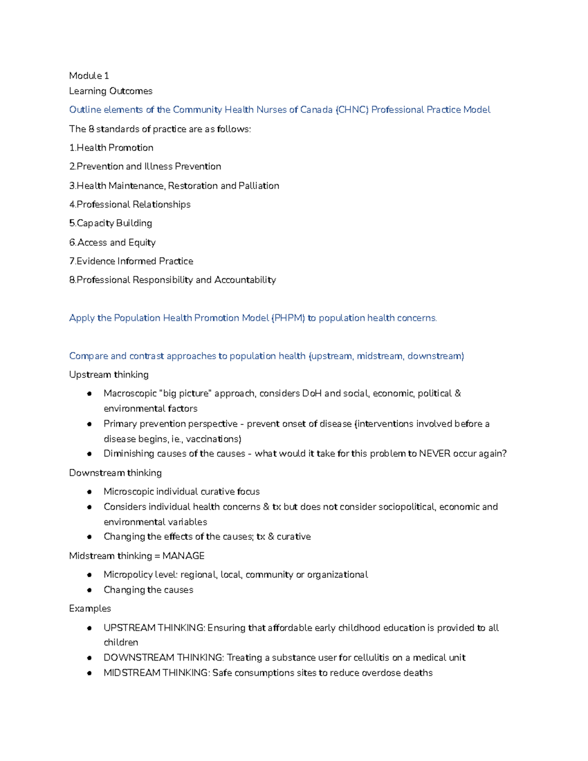 4000 public health learning outcomes - Module 1 Learning Outcomes ...