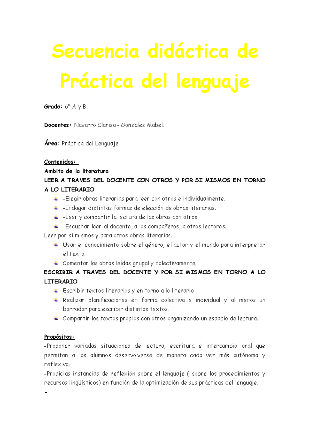 Secuencia N3 UN Decreto - Secuencia didáctica de Práctica del lenguaje ...