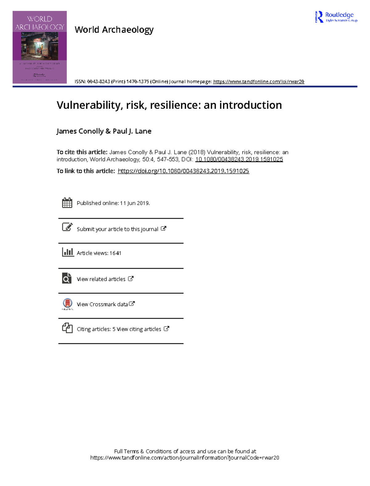 Vulnerability risk resilience an introduction - Full Terms & Conditions ...