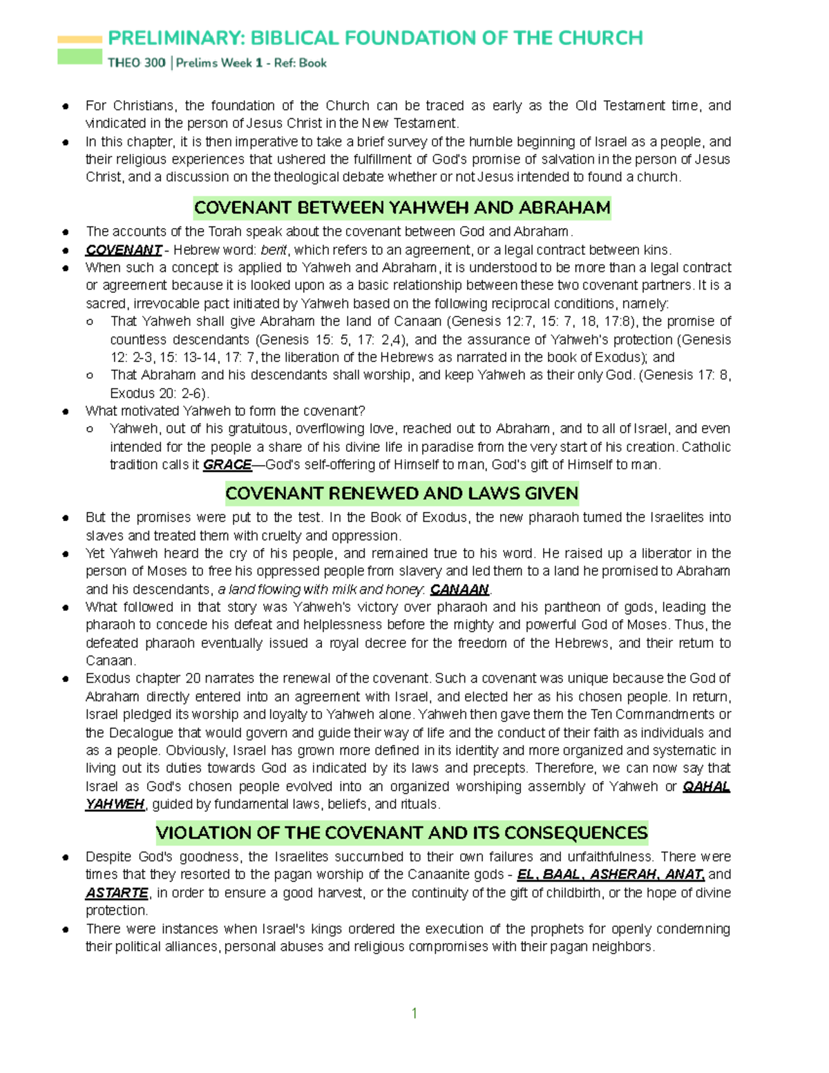 Preliminary Biblical Foundation of the Church - For Christians, the ...