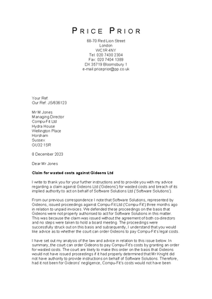 Attendance NOTE Example - PRICE PRIOR ATTENDANCE NOTE Client: Emmanuel ...