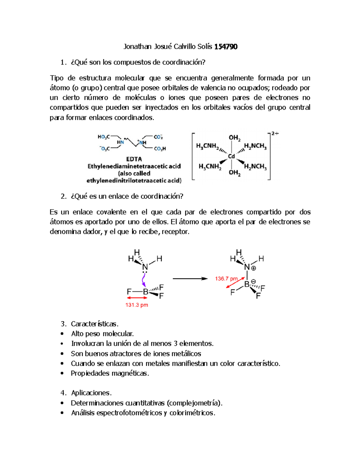 Compuestos de coodinación - Jonathan Josué Calvillo Solís 154790 1 ...