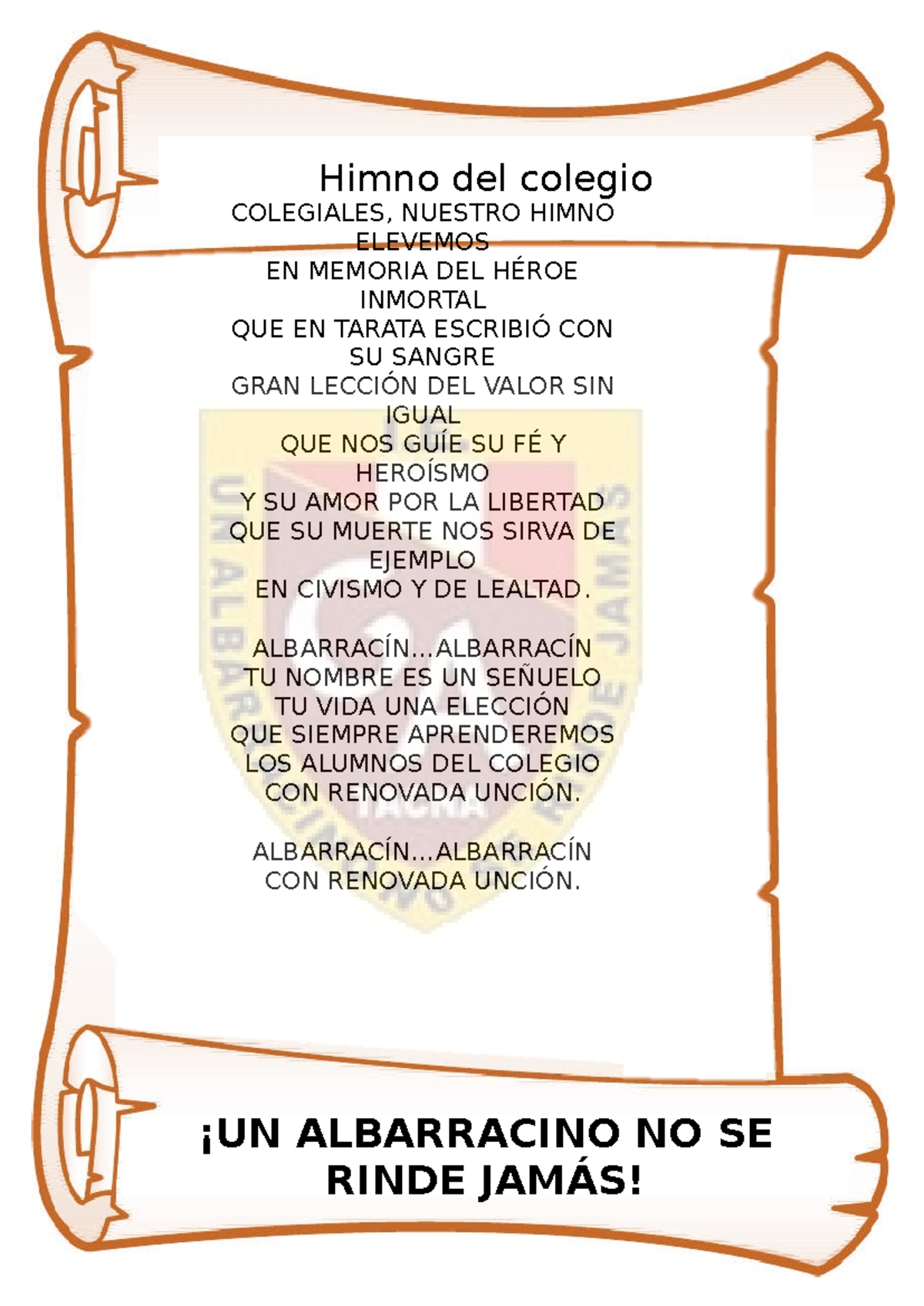 Colegio gregorio - Himno del colegio COLEGIALES, NUESTRO HIMNO ELEVEMOS ...