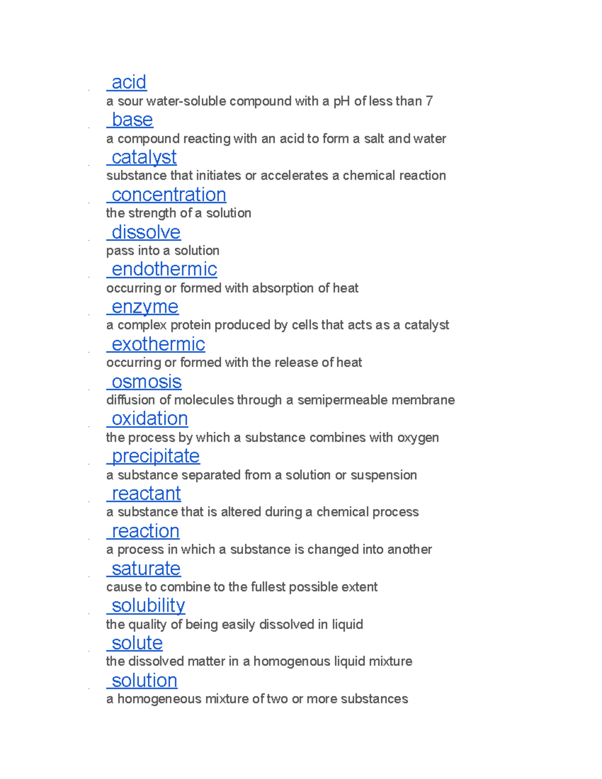 Chemical reactions - acid a sour water-soluble compound with a pH of ...