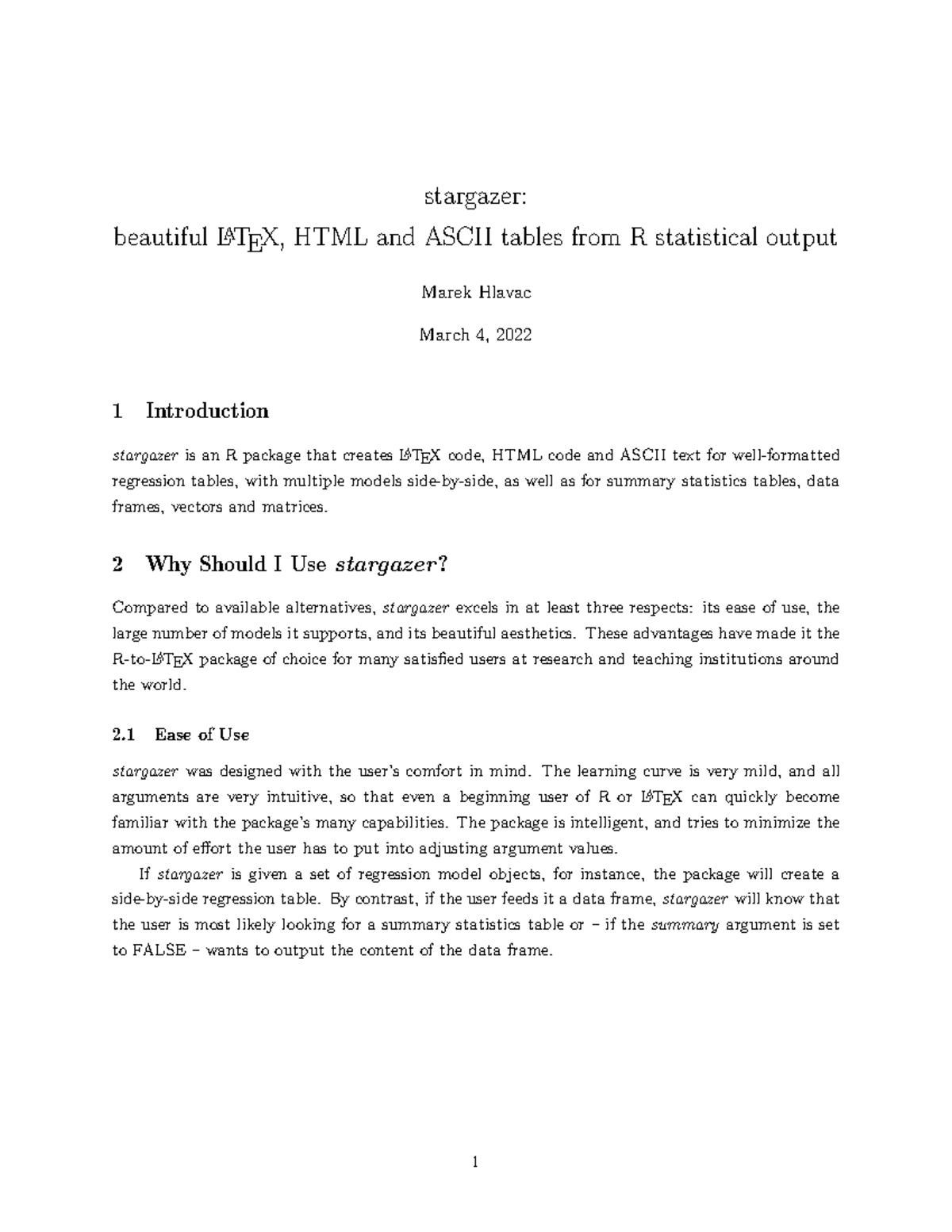 Stargazercool - Cheat-Sheet para Stargazer, util para tablas de ...