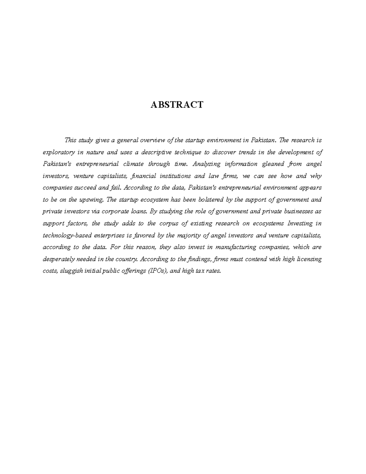 Overall Project Outline - ABSTRACT This study gives a general overview ...