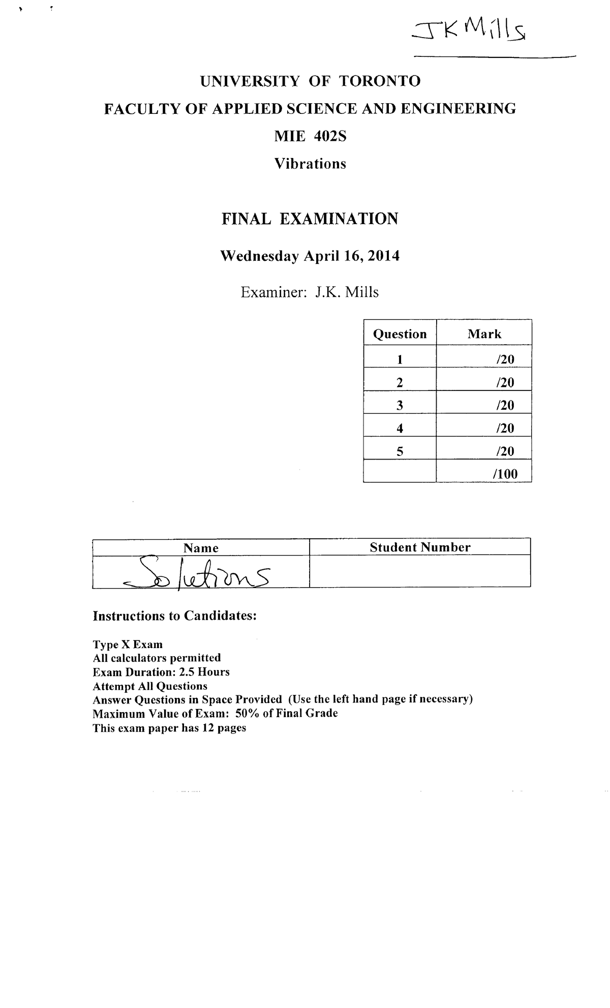 Exam 16 April 2014, questions and answers - Final examination - :YKMHLS ...