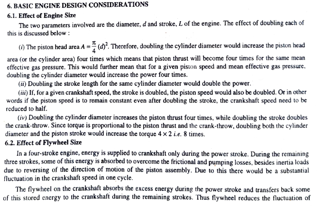 Basic Engine design considerations - BASIC ENGINE DESIGN cONSIDERATIONS ...