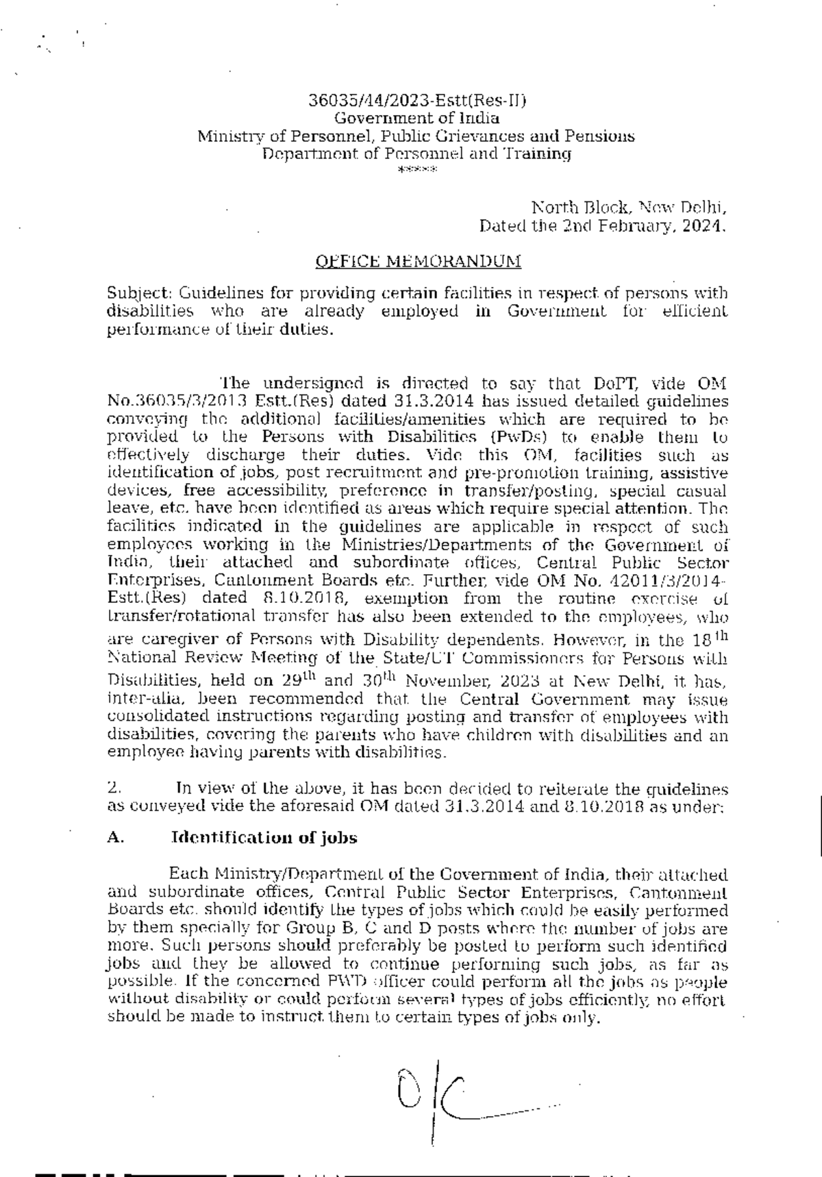 457 2 - fgdbdhbdfhb - 36035/44/202 3-Estt(Res-II) Government of India ...