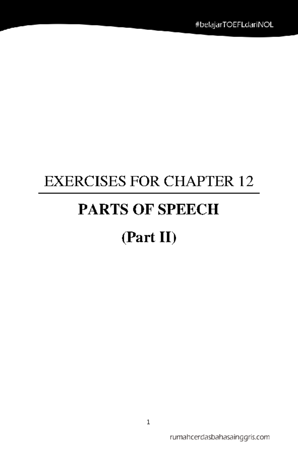 Exercises FOR Chapter 12 Parts OF Speech 2 - EXERCISES FOR CHAPTER 12 ...