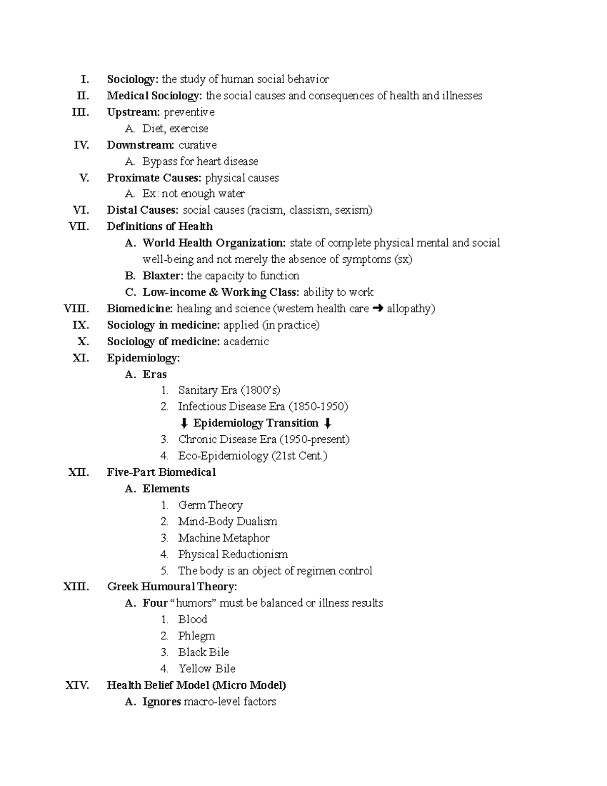 SOC 147 Exam 1 Study Guide - I. Sociology: the study of human social ...