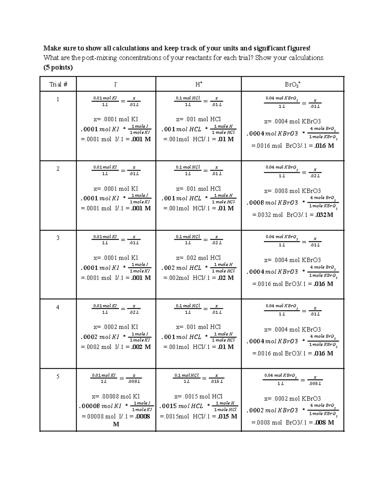 Week8 - Lab 8 - Make sure to show all calculations and keep track of ...