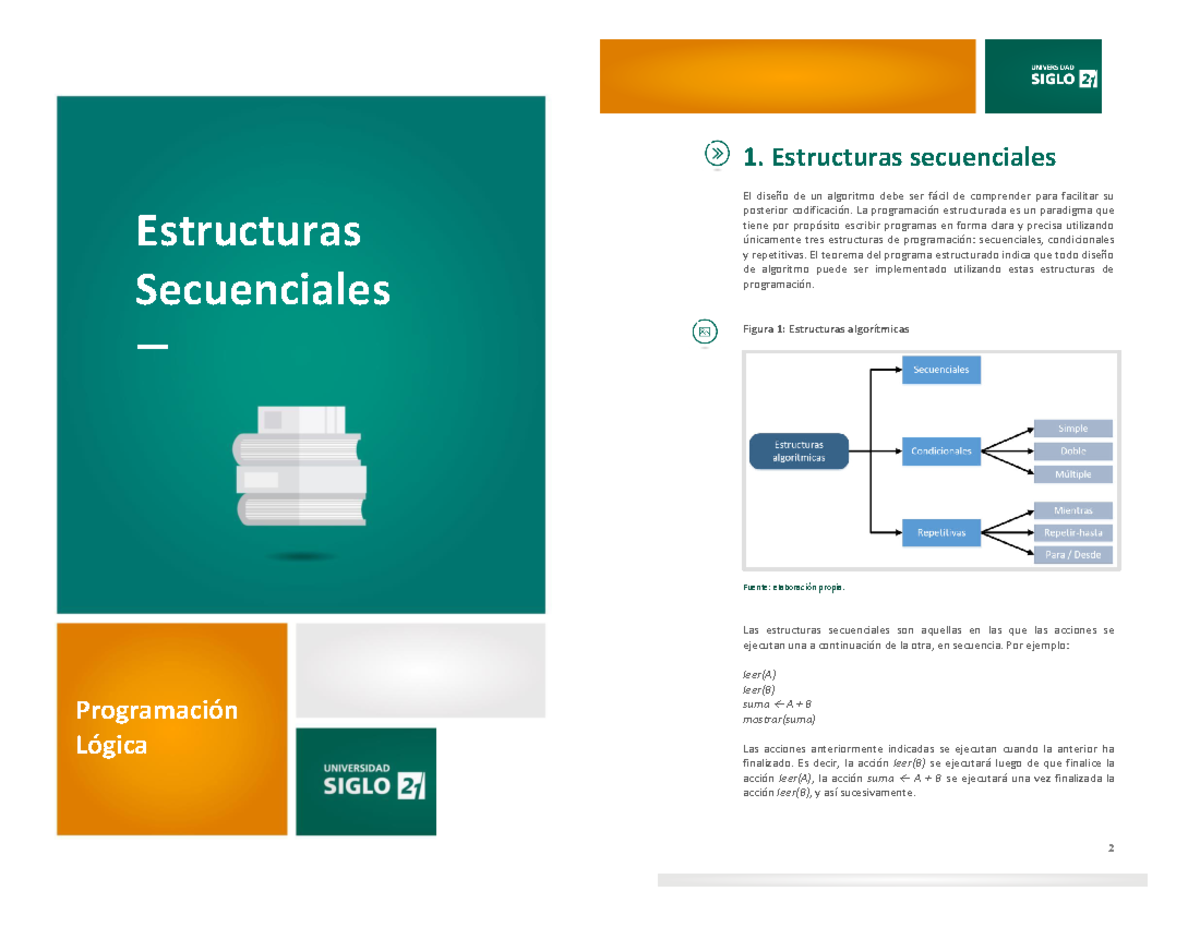 Modulo 2 - completo - 2 en 1 - Estructuras Secuenciales Programación ...