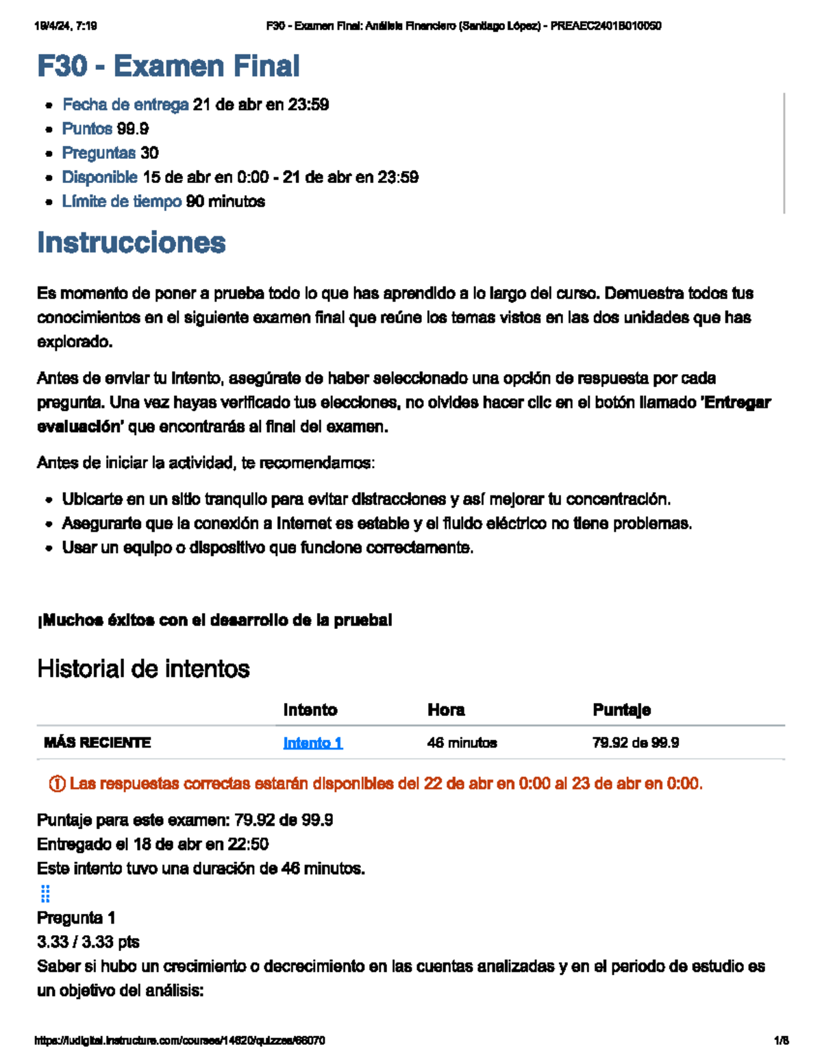 Examen final - analisis financiero - Studocu