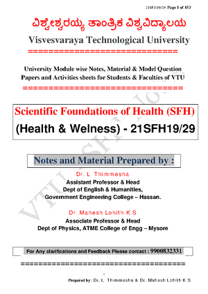 SFH QP - Scientific Foundations of Health - Studocu