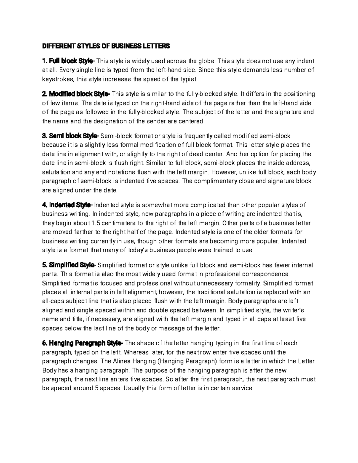 Activity 4- Business Letter- Bulan - DIFFERENTSTYLESOFBUSINESSLETTERS 1 ...