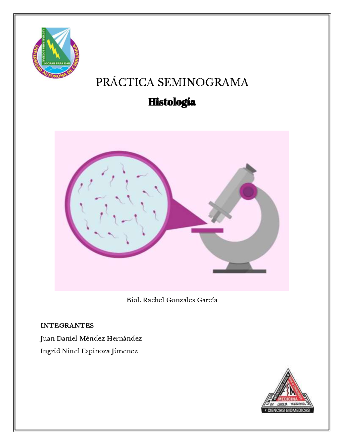 Práctica Seminograma - PRÁCTICA SEMINOGRAMA Histología Biol. Rachel ...