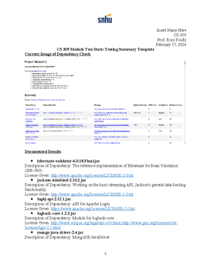 CS 305 Project One - Artemis Financial Vulnerability Assessment Report ...