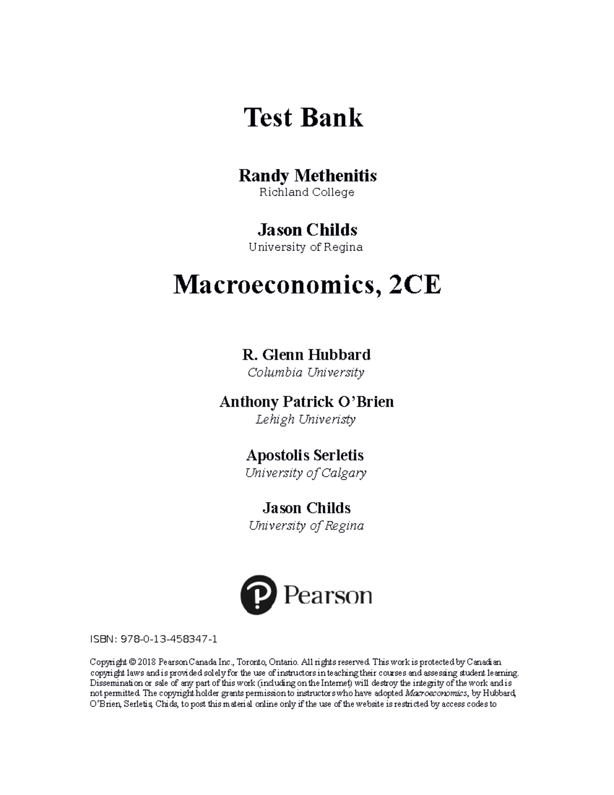 01 hubb macro 2c tif ch00 - Test Bank Randy Methenitis Richland College ...