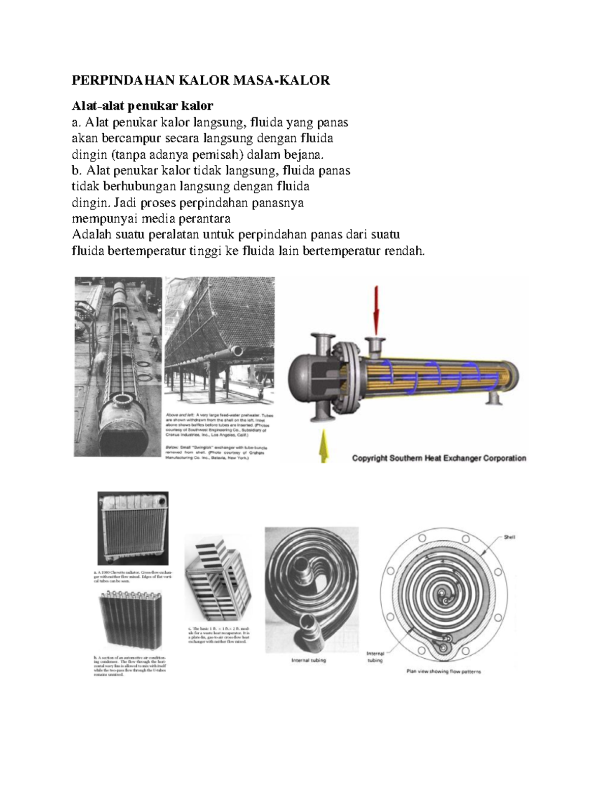 Heat Exchanger - Pengenalan tentang alat pengubah kalor - PERPINDAHAN ...