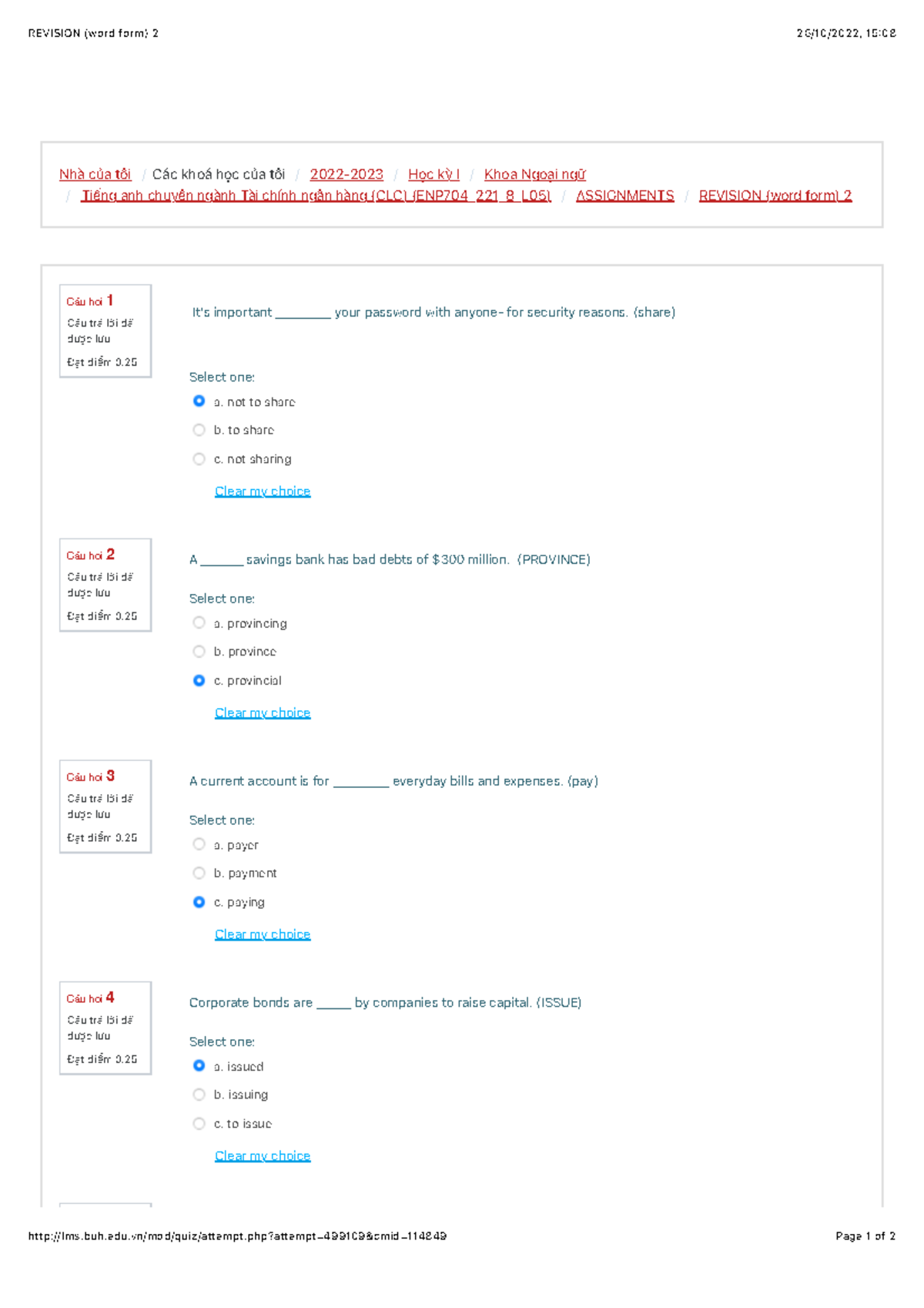 Revision (word form) 2 1-5 - REVISION (word form) 2 26/10/2022, 15: 08 ...