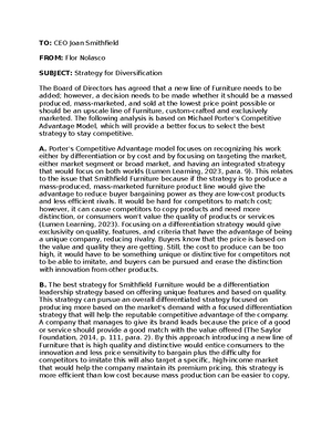 BMGT 495 Week 7 Discusssion - A. How could Jeff's attitude toward ...