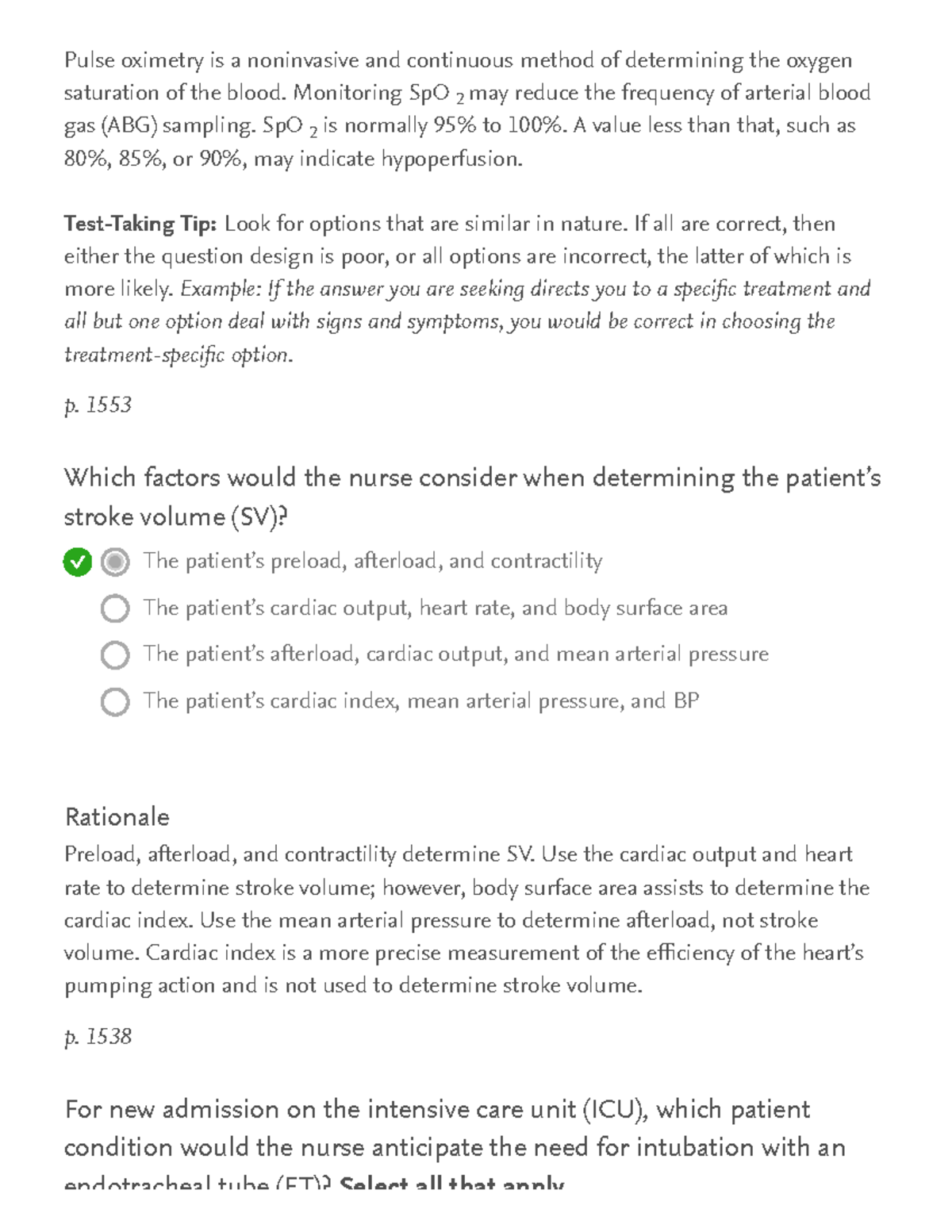Hemodynamic Monitoring 5 - Pulse oximetry is a noninvasive and ...