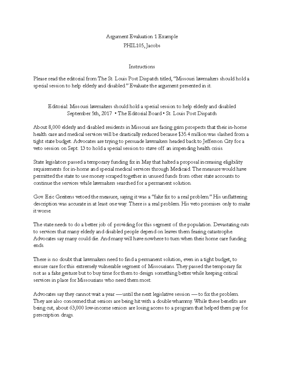 AE-Example - Argument evaluation examples for paper outlines and essays ...