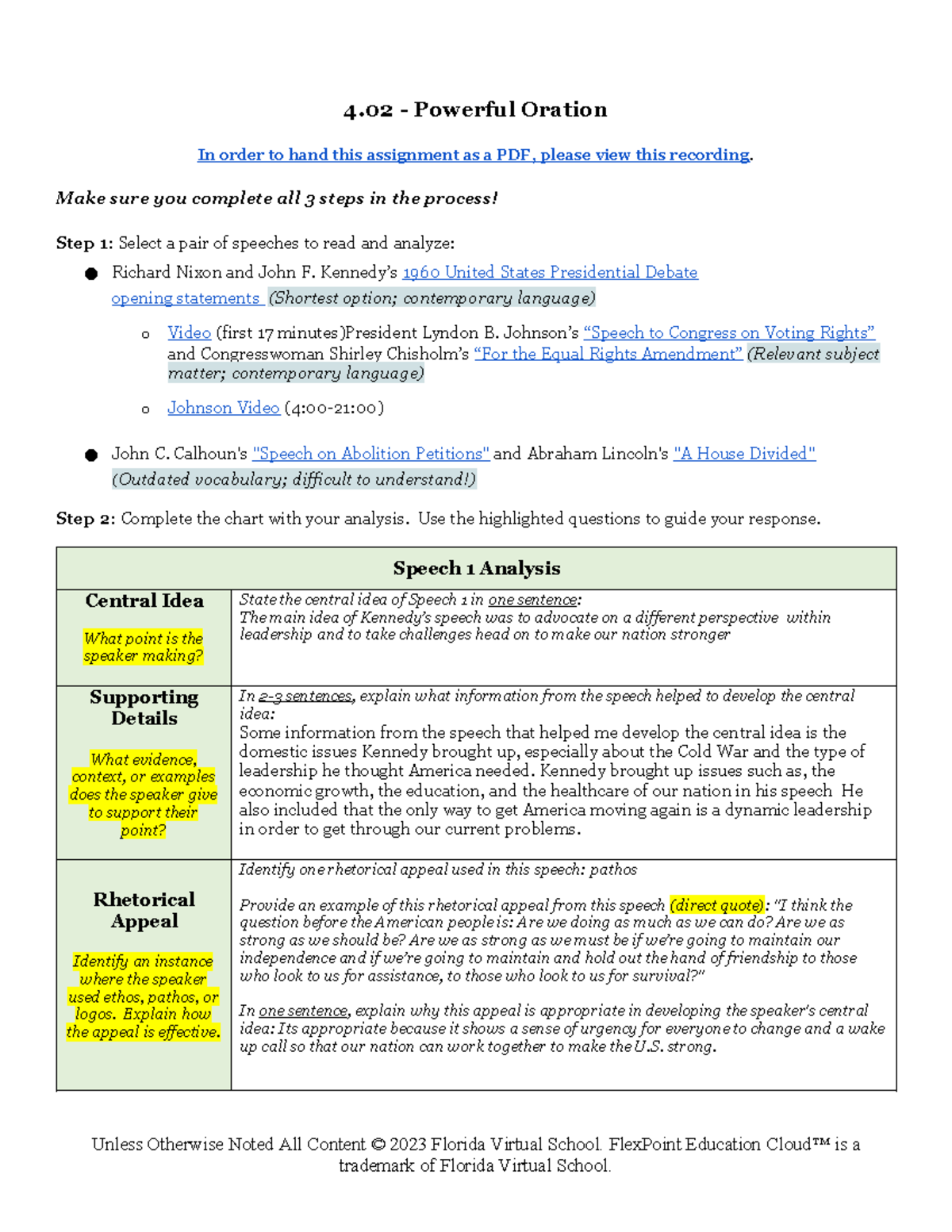 English 2 Honors Online assignment 4.02 5.07 and more for Flvs online ...