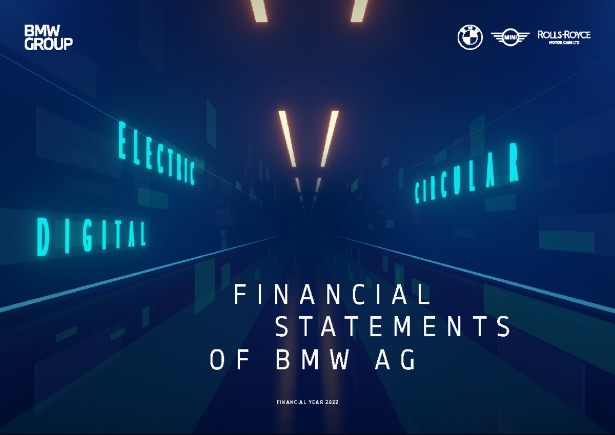 BMW AG Financial Statements 2022 - F I N A N C I A L Y E A R 2 0 2 2 S ...