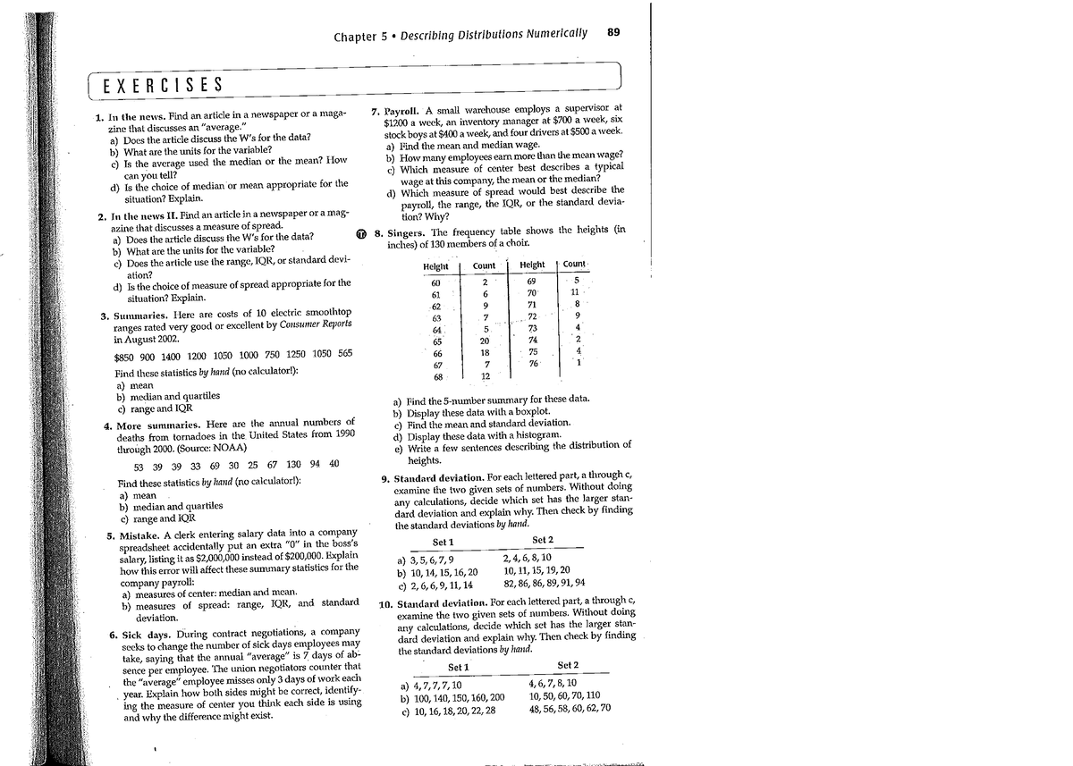Chapter 5 questions-2 - Stat - Studocu