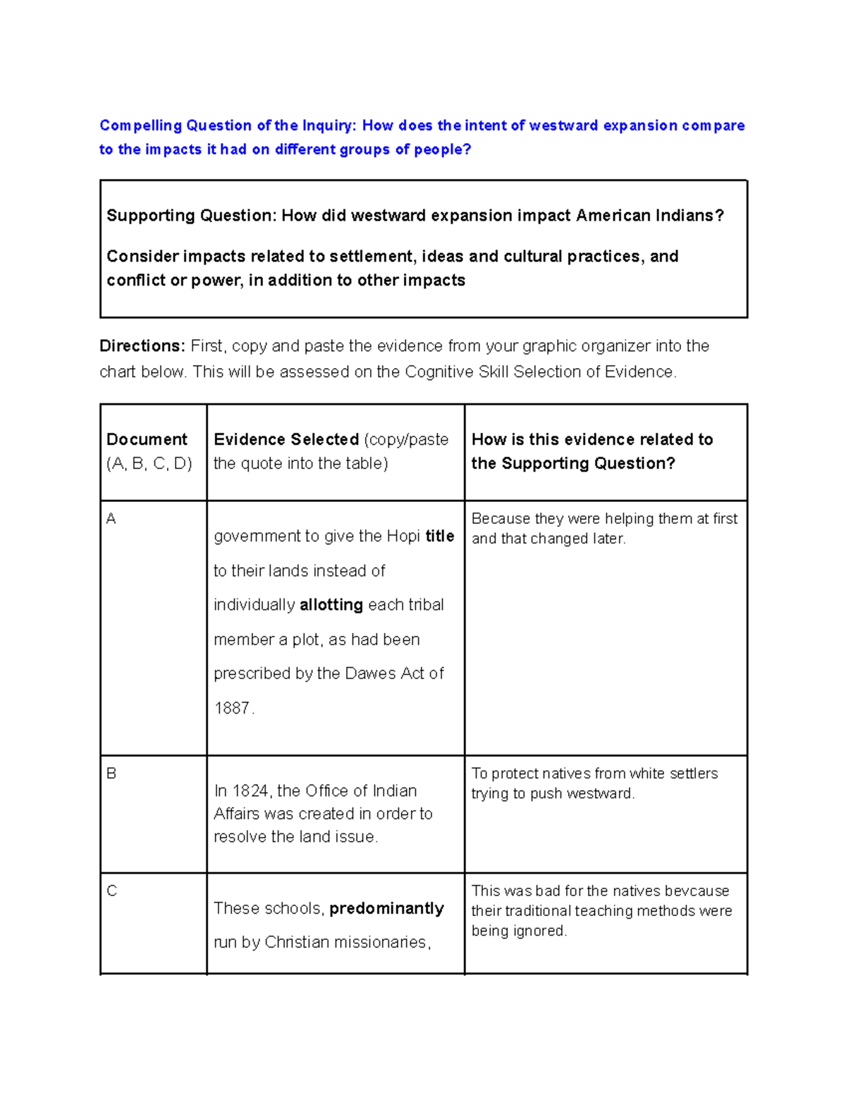 Wyatt Shelton - Task Card 3 Supporting Question - 14487654 - Compelling ...