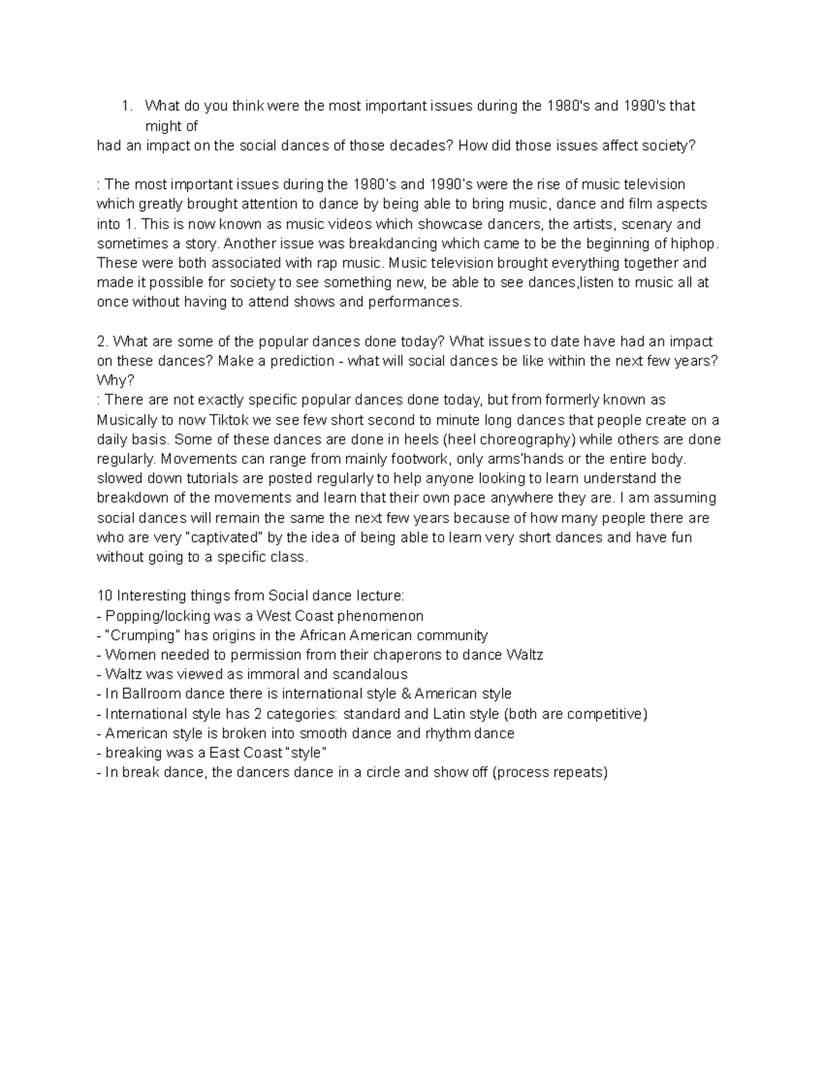 Chapter 10 assignment - What do you think were the most important ...