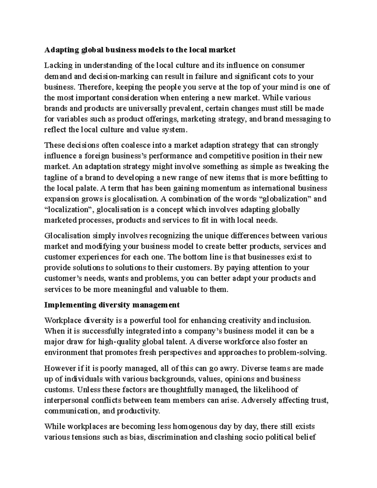 Adapting-global-business-models-to-the-local-market - Adapting global ...