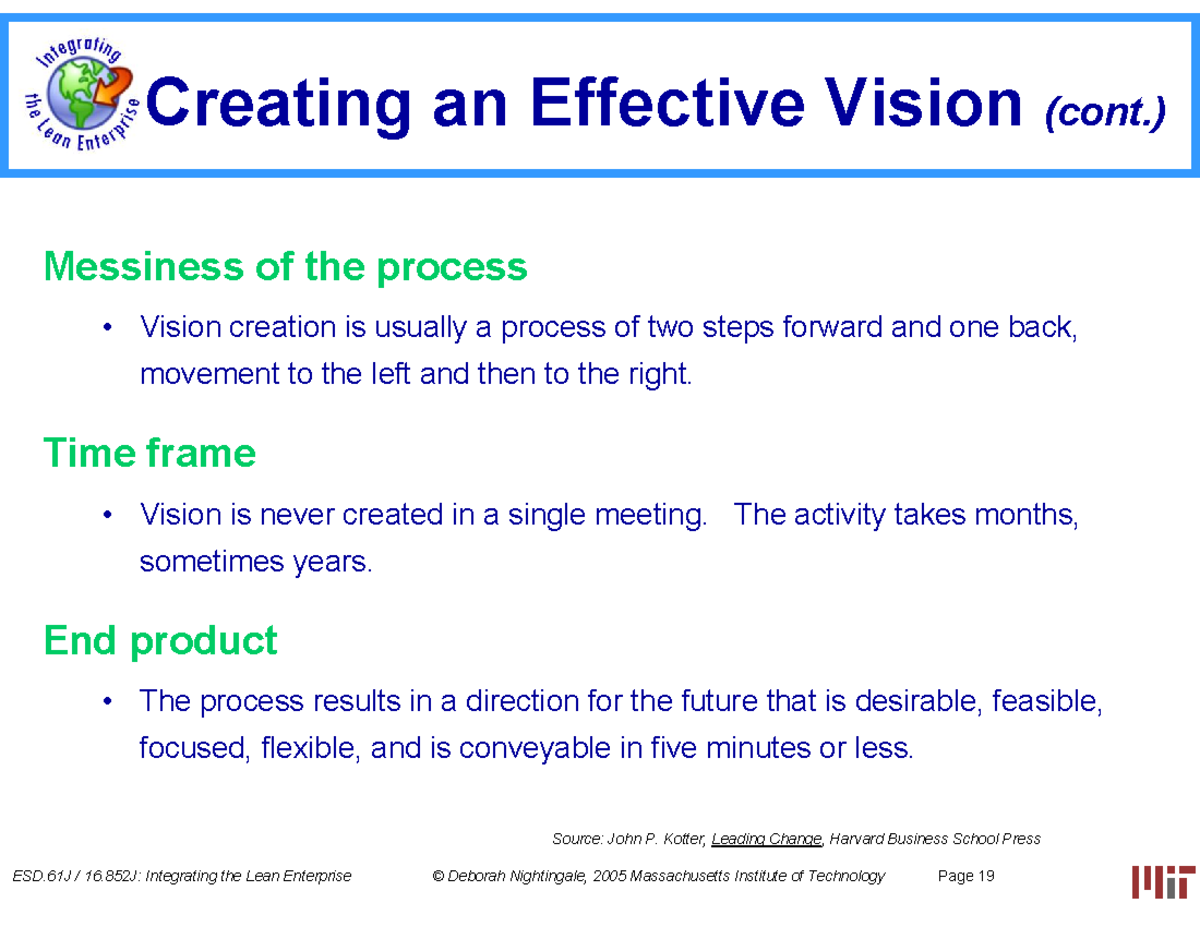 INDU 321-Lecture 05 - INDU 321-Lecture 05 - Creating an Effective ...