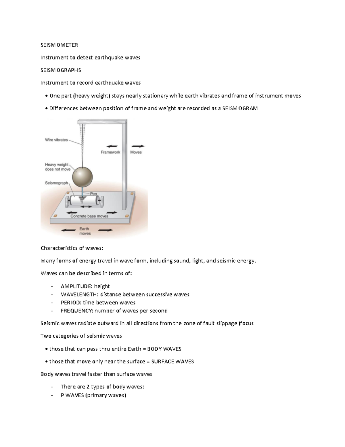 Earthquake pt 2 - SEISMOMETER Instrument to detect earthquake waves ...