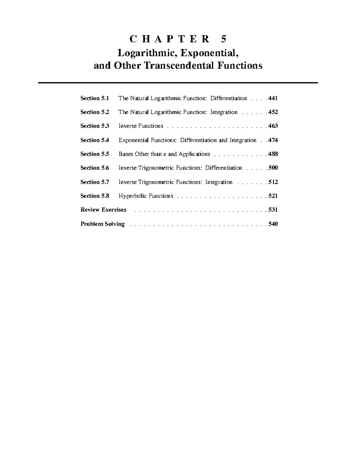 Chapter 5 - capitulo 5 calculo - Logarithmic, Exponential, CHAPTER ...