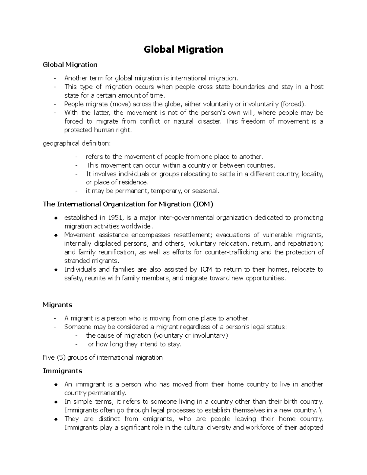 Global Migration(report) - Global Migration Global Migration - Another ...