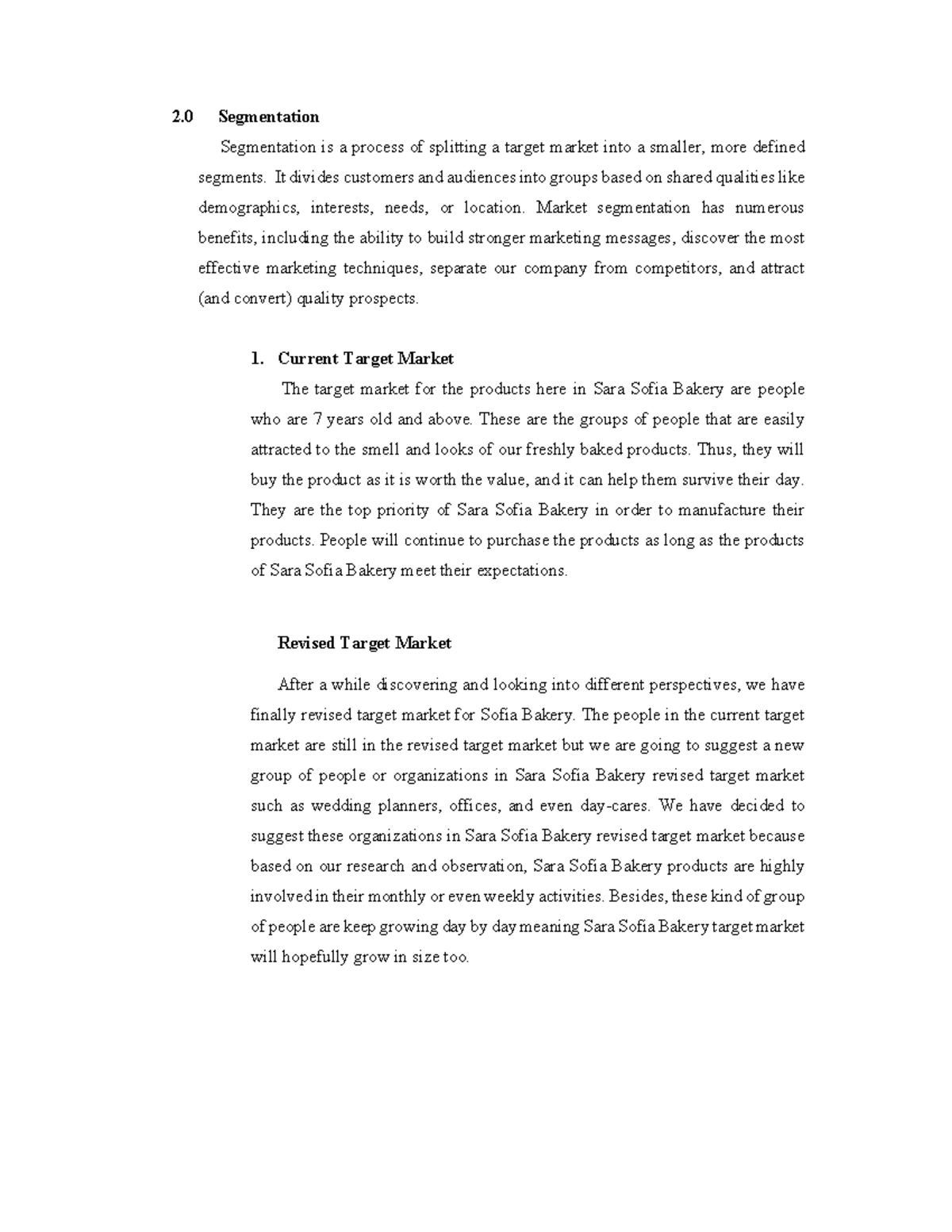 Mkt assignment - 2 Segmentation Segmentation is a process of splitting ...