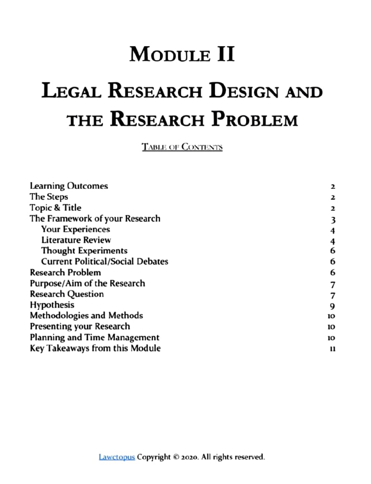 2. Reading Resource - MoDULE II LEGAL RESEARCH DEsIGN AND THE RESEARCH ...